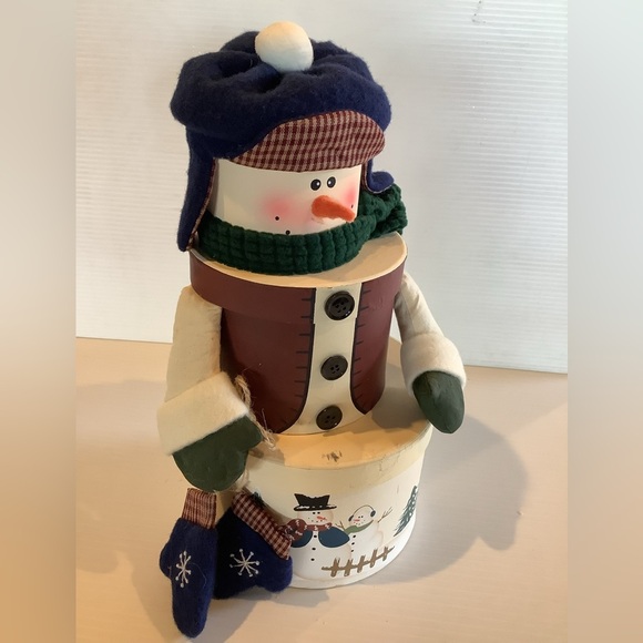 Accents | Vintage 3tier Stacking Snowman Gift Box 199s Holiday Decor ...